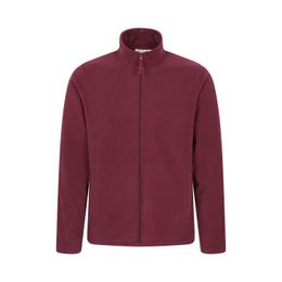 Mountain Warehouse - "Raso" Fleece-Oberteil f&uuml;r Herren, Durchgehender Rei&szlig;verschluss (Dunkelrot)