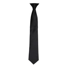 Premier Colours Herren Satin-Clip-Krawatte (Schwarz)