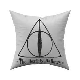 Harry Potter - Deathly Hallows-Kissen, Polyester (Wei&szlig;)