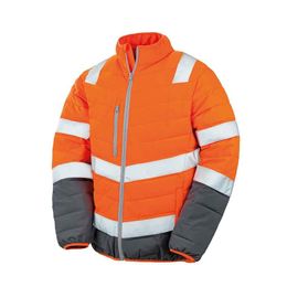 SAFE-GUARD by Result - Steppjacke Signalkleidung f&uuml;r Herren - Sicherheit (Fluoreszierendes Orange)