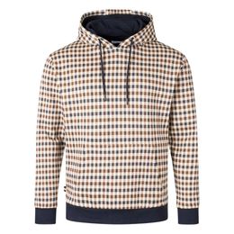 Aquascutum Active Club Check Hoodie Navy