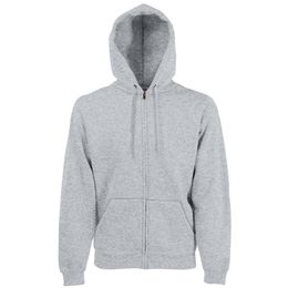 Fruit of the Loom Herren Premium 70/30 Hooded Zip-Up Sweatshirt / Hoodie (Heather Grey)