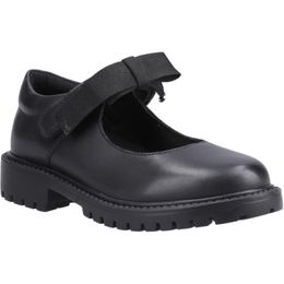 Hush Puppies Astrid Schleifen Leder M&auml;dchen schwarze Schuhe