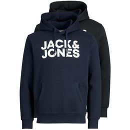 Jack & Jones JACK&JONES Logo Herrenpullover mit Aufdruck, Multipack-Sweatshirts, regul&auml;re Passform, 2er-Pack