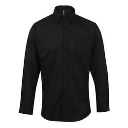 Premier - "Signature" Formelles Hemd f&uuml;r Herren Lang&auml;rmlig (Schwarz)
