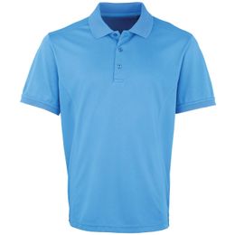 Premier Mens Coolchecker Pique Kurzarm-Polo T-Shirt (Saphir)