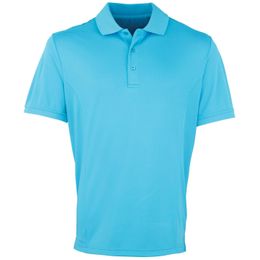 Premier Mens Coolchecker Pique Short Sleeve Polo T-Shirt (T&uuml;rkis)