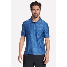 Skechers GO DRI All Day Bedrucktes Polyester Herren Polohemd in Wei&szlig;