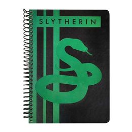 Harry Potter - "Wizarding World" Slytherin-Notizbuch, A5 (Schwarz/Gr&uuml;n)