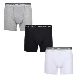 Reebok - "Ainslie" Boxershorts f&uuml;r Herren, Sport (3er-Pack) (Schwarz/Wei&szlig;/Grau meliert)