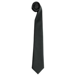 Premier Herren Krawatte, unifarben (Schwarz)