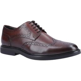 Hush Puppies Kingston Leder Herren Schokoladen Brogues Schuhe