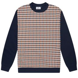 Aquascutum Active Club Check Crewneck Navy