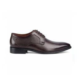 Base London Dome Herren Derby Schuhe Braun