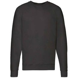 Fruit of the Loom - Sweatshirt f&uuml;r Herren/Damen Unisex Raglan&auml;rmel (Schwarz)