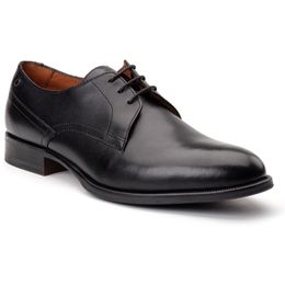 Base London Edison Herrenschuhe Aus Schwarzem Leder Mit Schn&uuml;rung