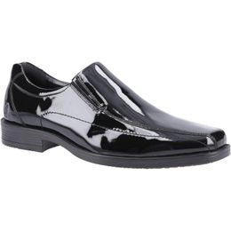 Hush Puppies Brody Herren Slip-On Schuhe aus schwarzem Leder