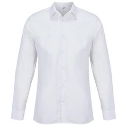 SOLS - "Bailey" Hemd f&uuml;r Herren/Damen Unisex, Popelin, Lang&auml;rmlig (Wei&szlig;)