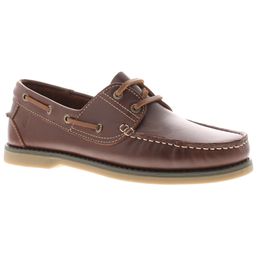 Hush Puppies Herren Bootsschuhe Wilson Bootsschuh Leder Schn&uuml;rschuh braun