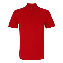 Asquith & Fox Herren Polohemd mit kurzen &Auml;rmeln (kirschrot)