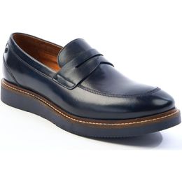 Base London Sid Leder Herren Slipper Navy