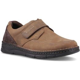 Hush Puppies Forde Leder Slipper f&uuml;r Herren mit Klettverschluss in Tan
