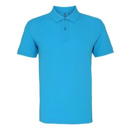 Asquith & Fox Herren Polohemd mit kurzen &Auml;rmeln (T&uuml;rkis)