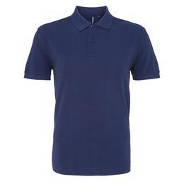 Asquith & Fox Herren-Poloshirt mit kurzen &Auml;rmeln (Denim)