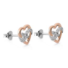 Orphelia 'Jasmina' Damen Ohrringe aus 925er Sterling Silber - Silber/Ros&eacute; ZO-7483