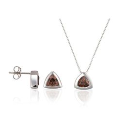 Orphelia Damen 925 Sterling Silber Set: Kettenanh&auml;nger + Ohrringe - Silber SET-5909