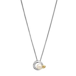 Orphelia 'Mathilde' Damen 925 Sterling Silber Kette mit Anh&auml;nger - Silber/Gold ZH-7510/G