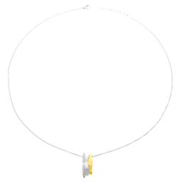 Orphelia Damen 925er Sterling Silberkette mit Anh&auml;nger - Silber/Gold ZH-6042/1