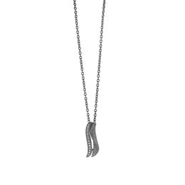 Orphelia Damen-Kette aus 925er Sterlingsilber mit Anh&auml;nger &ndash; Schwarz ZH-6030/2