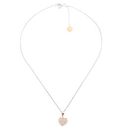 Orphelia Damen-Kette aus 925er Sterlingsilber mit Anh&auml;nger, Silber/Ros&eacute;, ZK-7195
