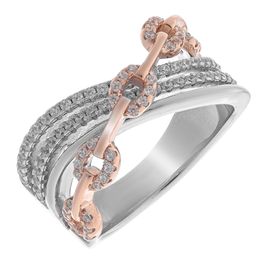 Orphelia Damen-Ring Sterling-Silber 925 &ndash; Silber/Ros&eacute; ZR-7281