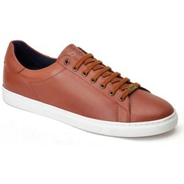 Base London Tucker Ledersneaker f&uuml;r Herren in verbranntem Braun.