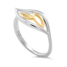 Orphelia 'Charlotte' Damen-Ring aus 925er Sterlingsilber &ndash; Silber/Gold ZR-7523