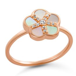 Orphelia 'Daisy' Damen-Ring aus 925er Sterlingsilber &ndash; Ros&eacute; ZR-7585/RG