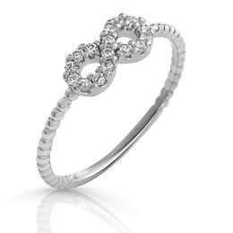 Orphelia 'Infinity' Damen-Ring aus 925er Sterlingsilber &ndash; Silber ZR-7528