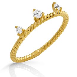 Orphelia 'Krone' Damenring aus 925er Sterlingsilber &ndash; Gold ZR-7529/G