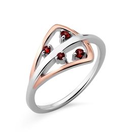 Orphelia Damen-Ring Sterling-Silber 925 &ndash; Silber/Ros&eacute; ZR-7496