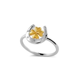 Orphelia &bdquo;Signature&ldquo; Damen-Ring aus 925er Sterlingsilber &ndash; Silber/Gold ZR-7517