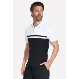 Skechers Ace Tour Polo Polyester Herren Polo-Shirt Wei&szlig;