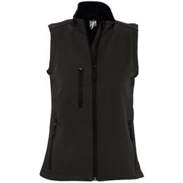 SOLS Womens/Ladies Rallye Soft Shell Bodywarmer Jacke (Schwarz)