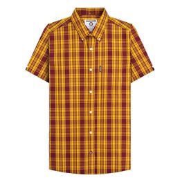 Lambretta - "SS25" Hemd f&uuml;r Herren (Burgunderrot/Gold)