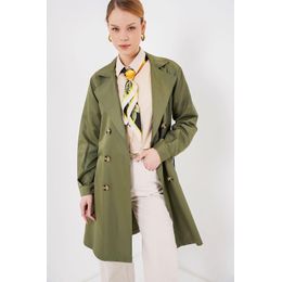 Doppelreihiger Elastischer Trenchcoat