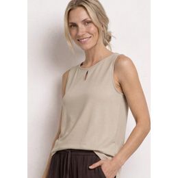 Tr&auml;gertop Street One, Damen, Gr. 34, clay sand, Web, 50% Baumwolle, 50% Modal, unifarben, comfort fit normal, Rundhals, normaler Saum, Tops Tr&auml;gertop, mit Cut-Out Detail