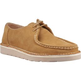 Hush Puppies Otis Wildleder Herren Schn&uuml;roptik Schuhe in Beige