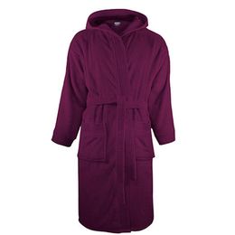The One Towelling - Morgenmantel f&uuml;r Herren/Damen Unisex, mit Kapuze (Pflaume)