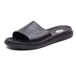 Base London Albany Leder Herren Schwarz Pantoletten